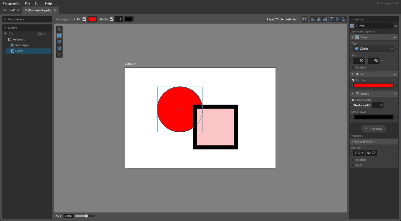 More tools and toolbar – Paragraphic