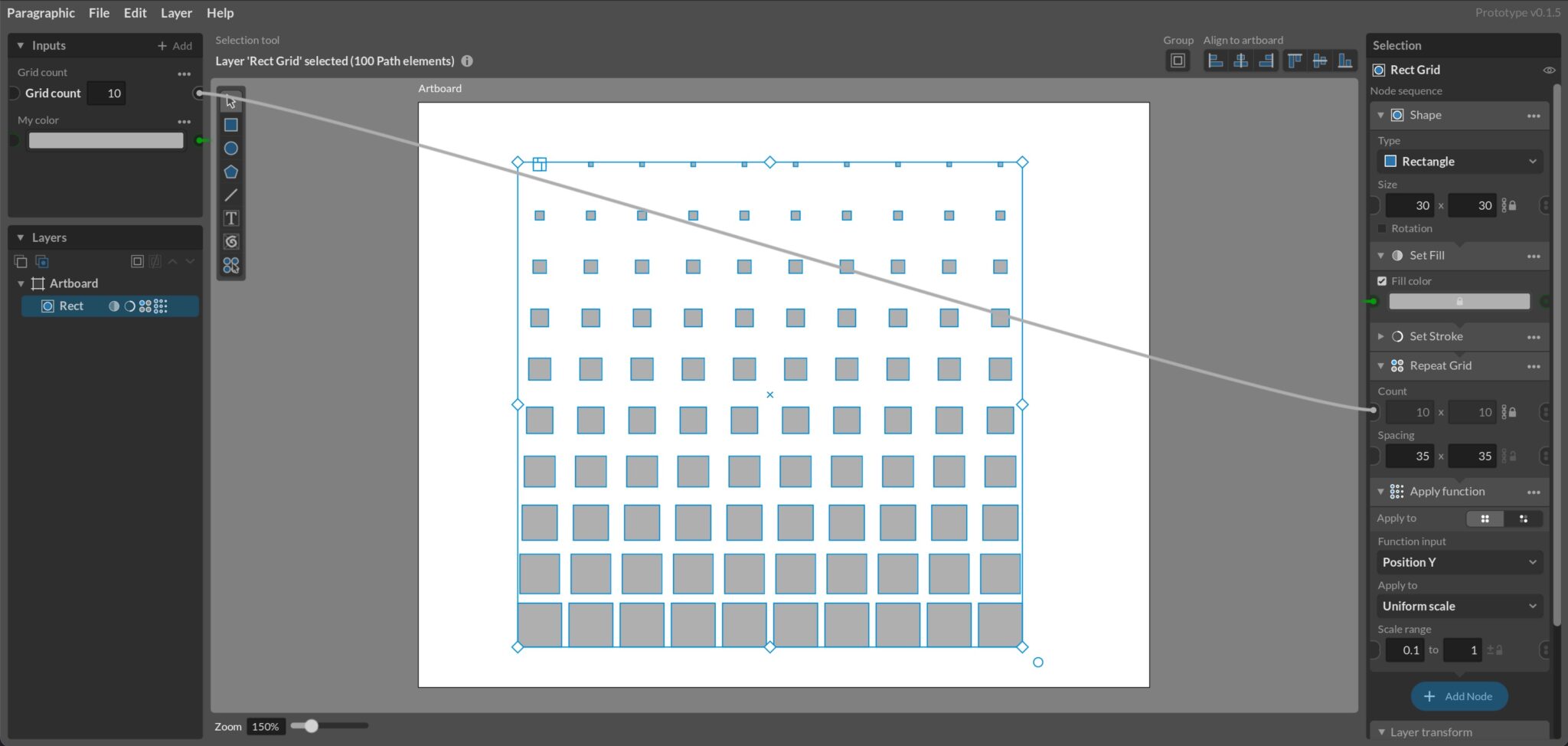 Custom inputs control panel – Paragraphic
